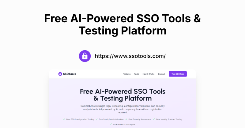 Free AI-Powered SSO Tools & Testing Platform